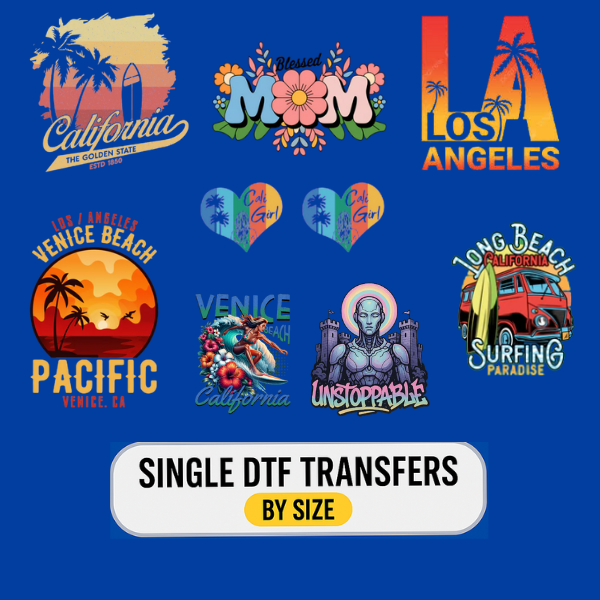 Single DTF Transfers by Size | LA DTF Transfers (Los Angeles Pickup ...